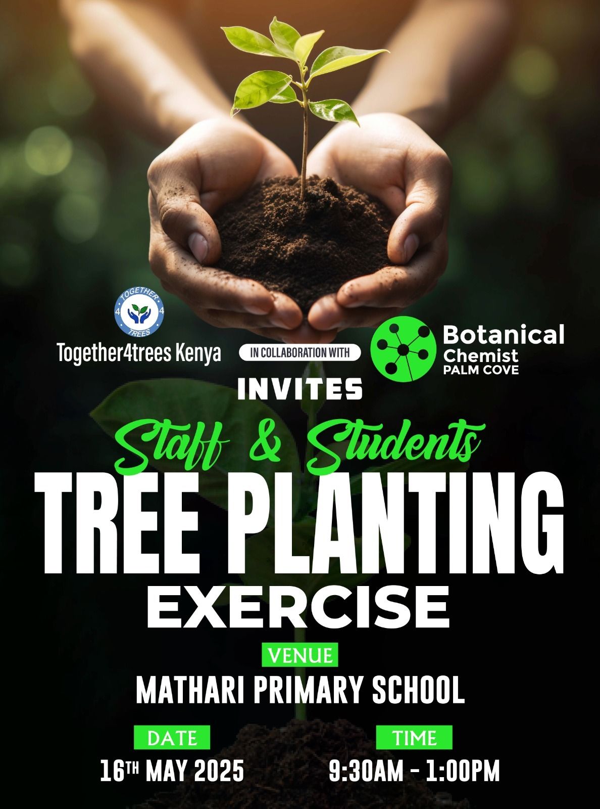 🌳 Let’s Plant 300 Trees at Mathari Primary! Join Us this May 16th