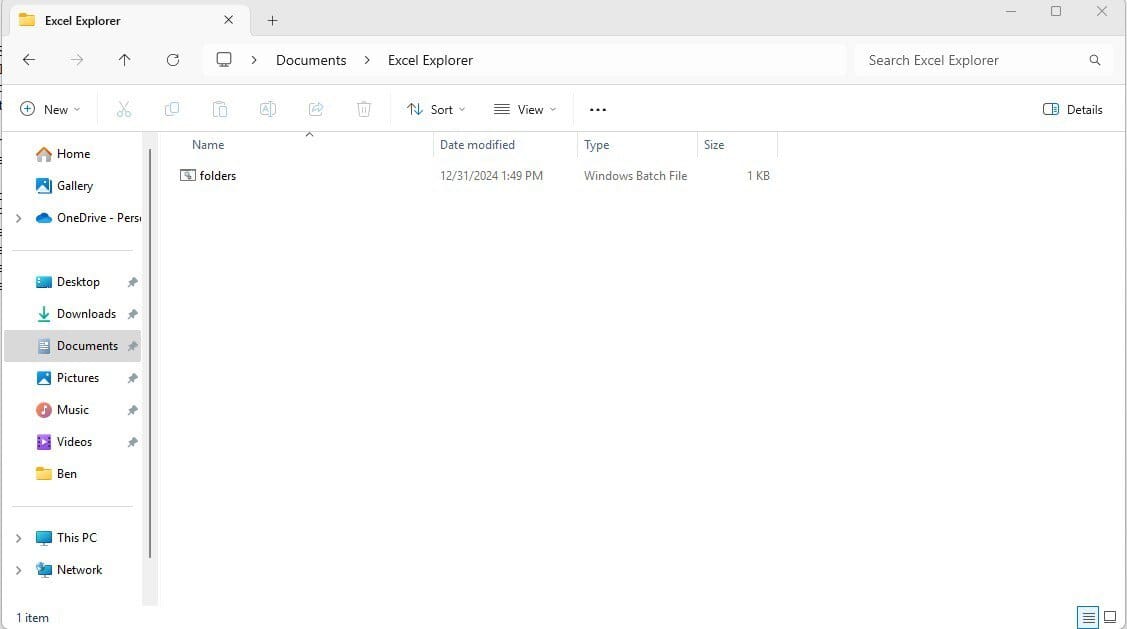 Create Folders directly from Names in Excel