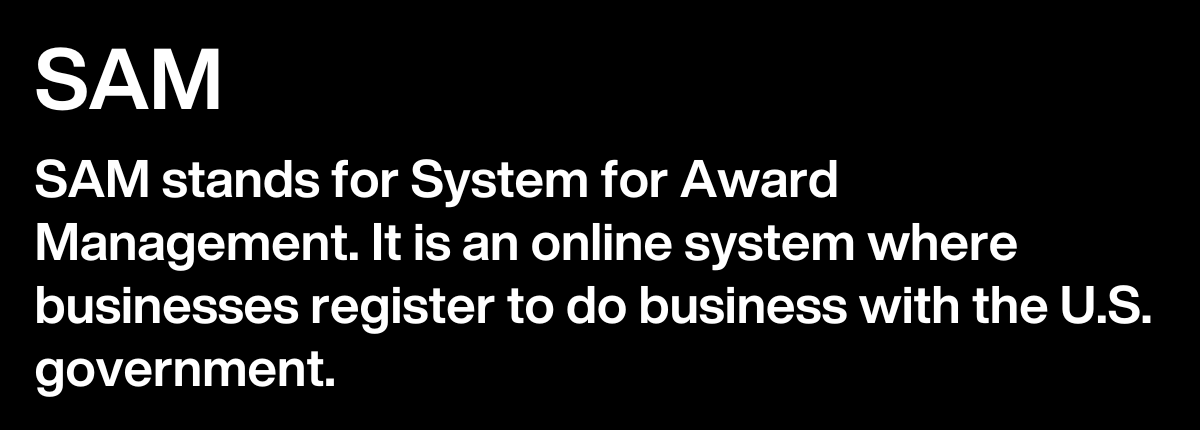 What is the System for Award Management (SAM)?