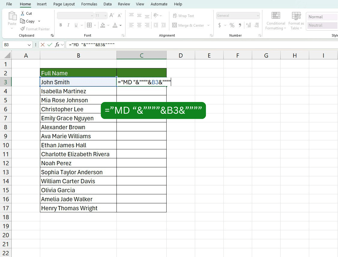 Create Folders directly from Names in Excel