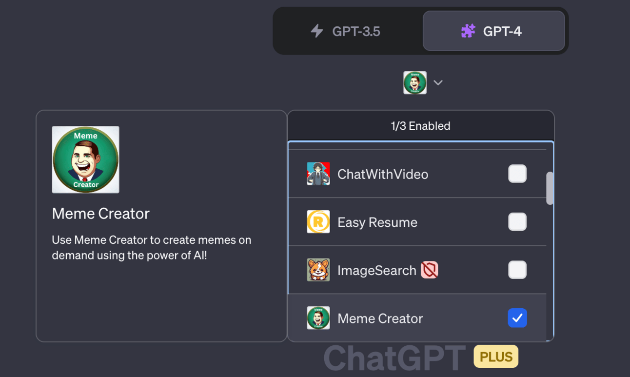 🤖 Create Memes using ChatGPT-4 plugin