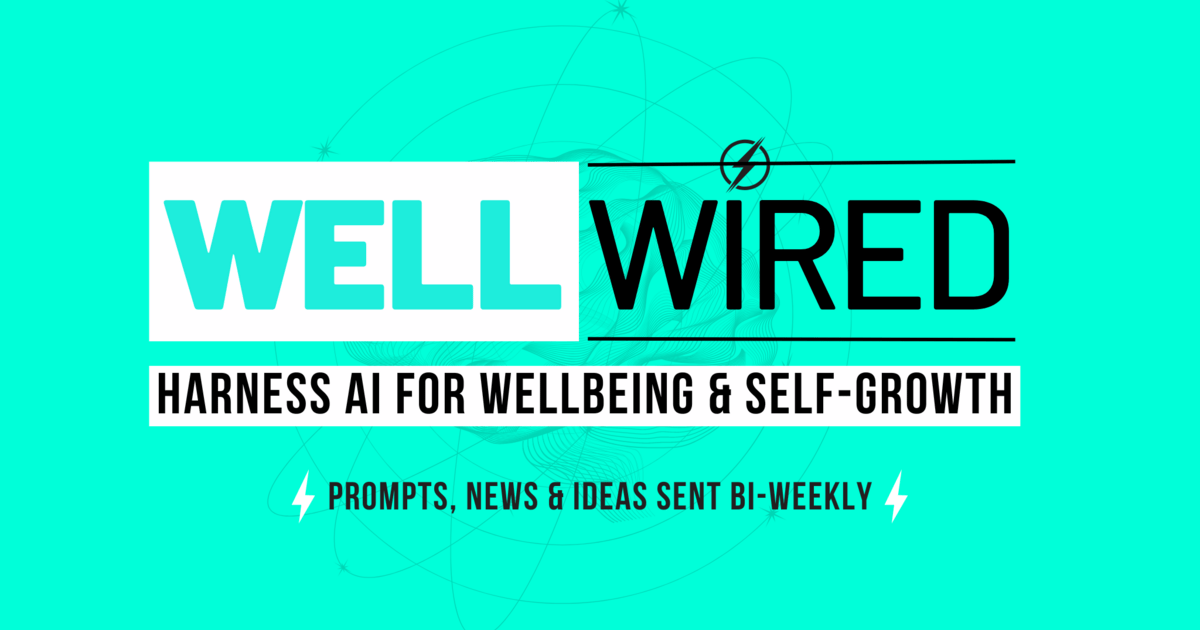 AI wellbeing and self improvement tools and resources