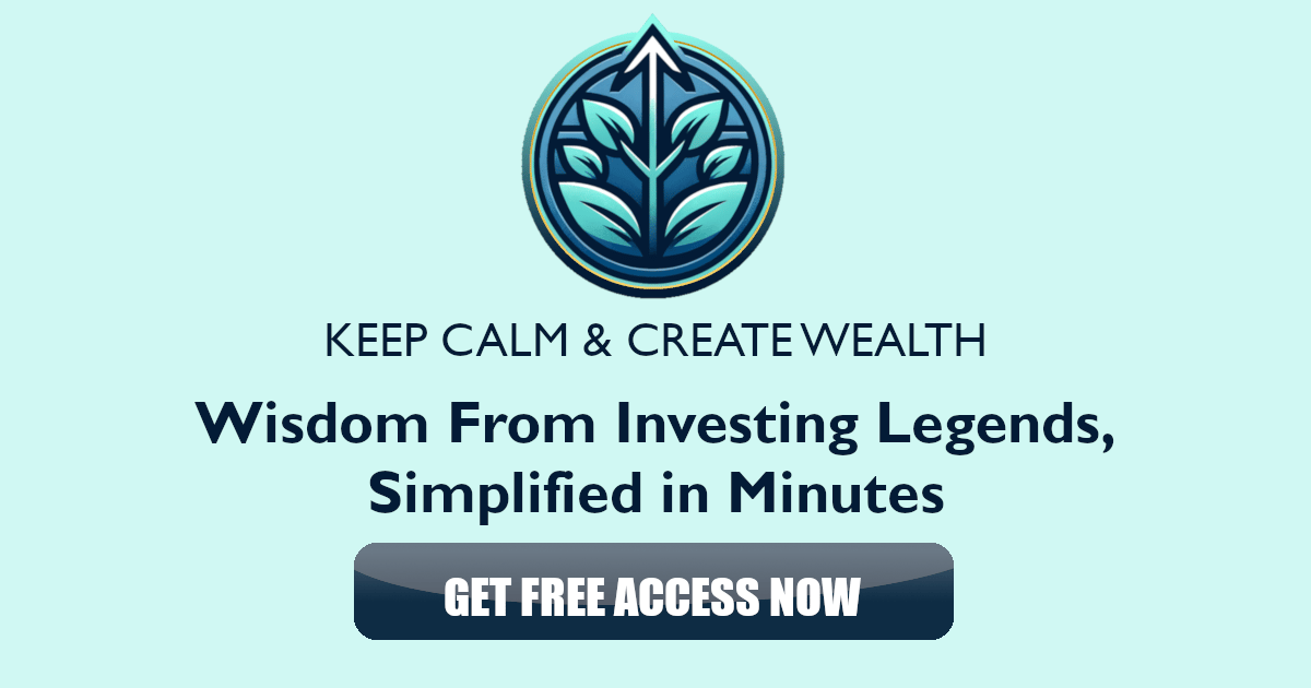 keep calm and create wealth