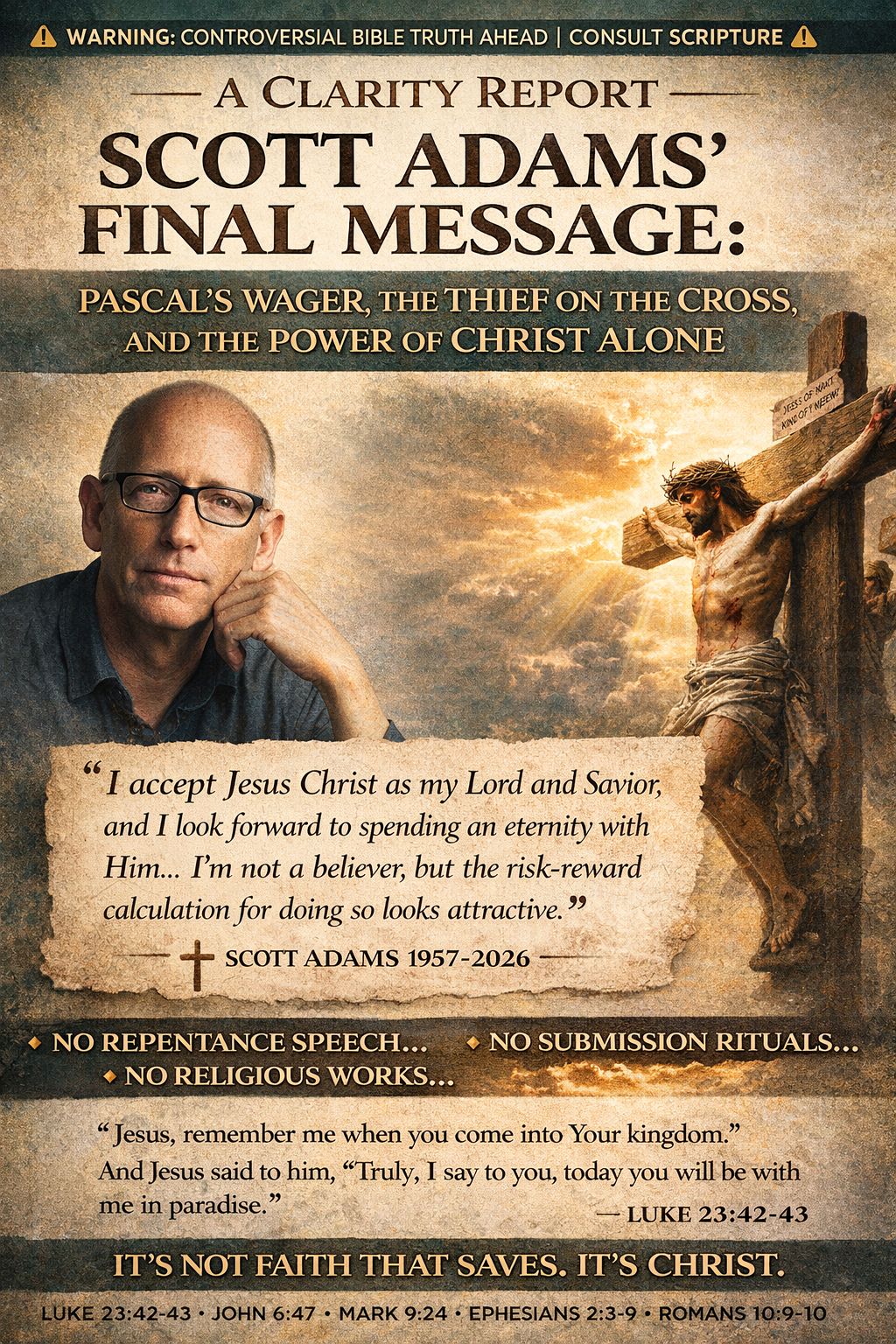 Scott Adams’ Final Message: Pascal’s Wager, the Thief on the Cross, and ...