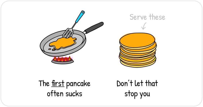 The first pancake sucks